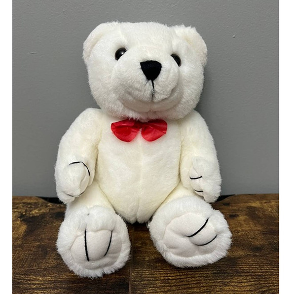 Steven Smith | Toys | Steven Smith White Sitting Teddy Bear With Red ...